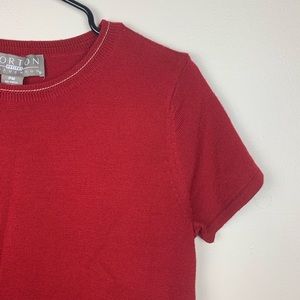 Tops | Vintage Red Short Sleeve Crop Top | Poshmark